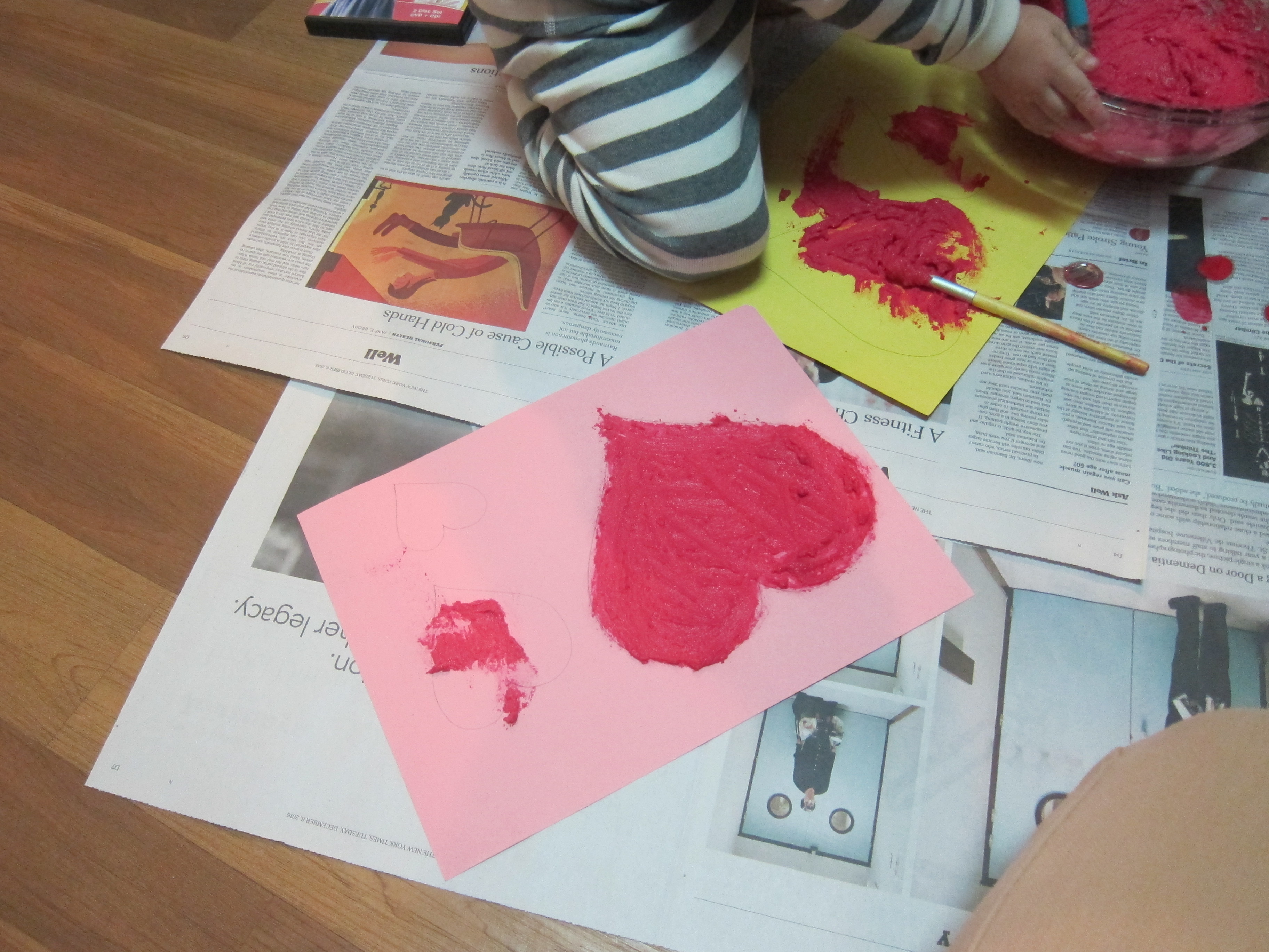 Puffy Paint Hearts – joyful parenting