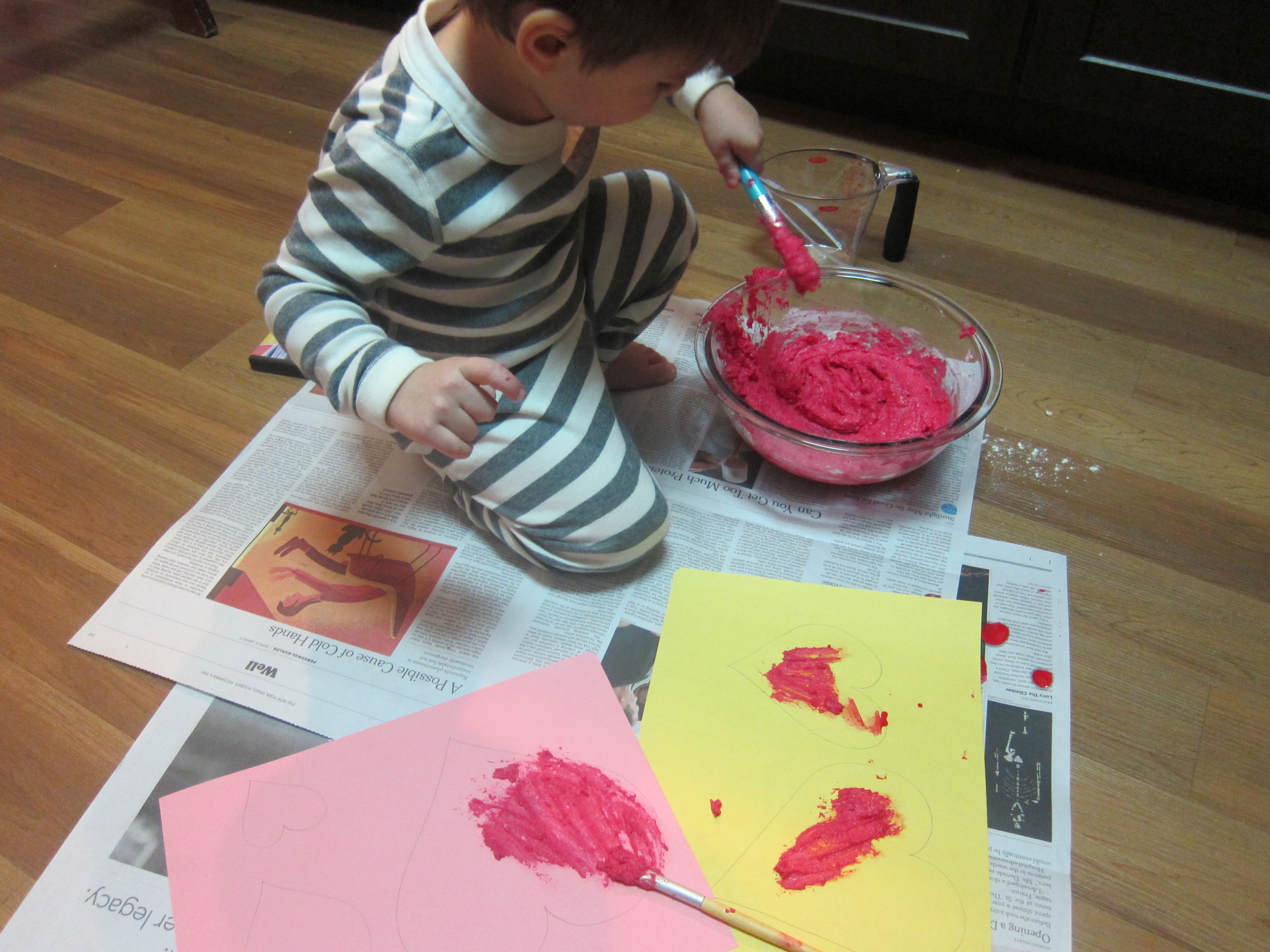 Puffy Paint Hearts – joyful parenting