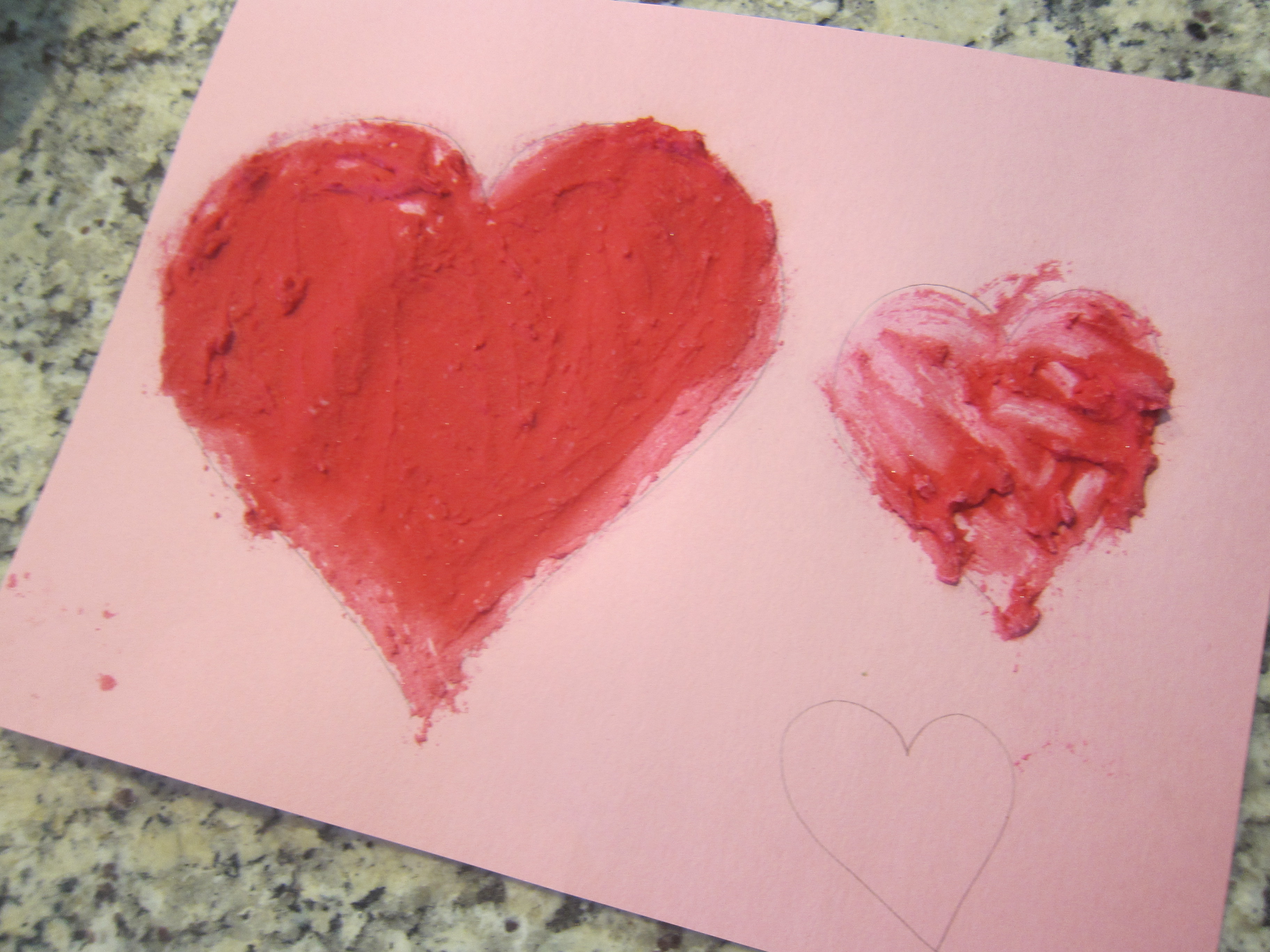 Puffy Paint Hearts – joyful parenting