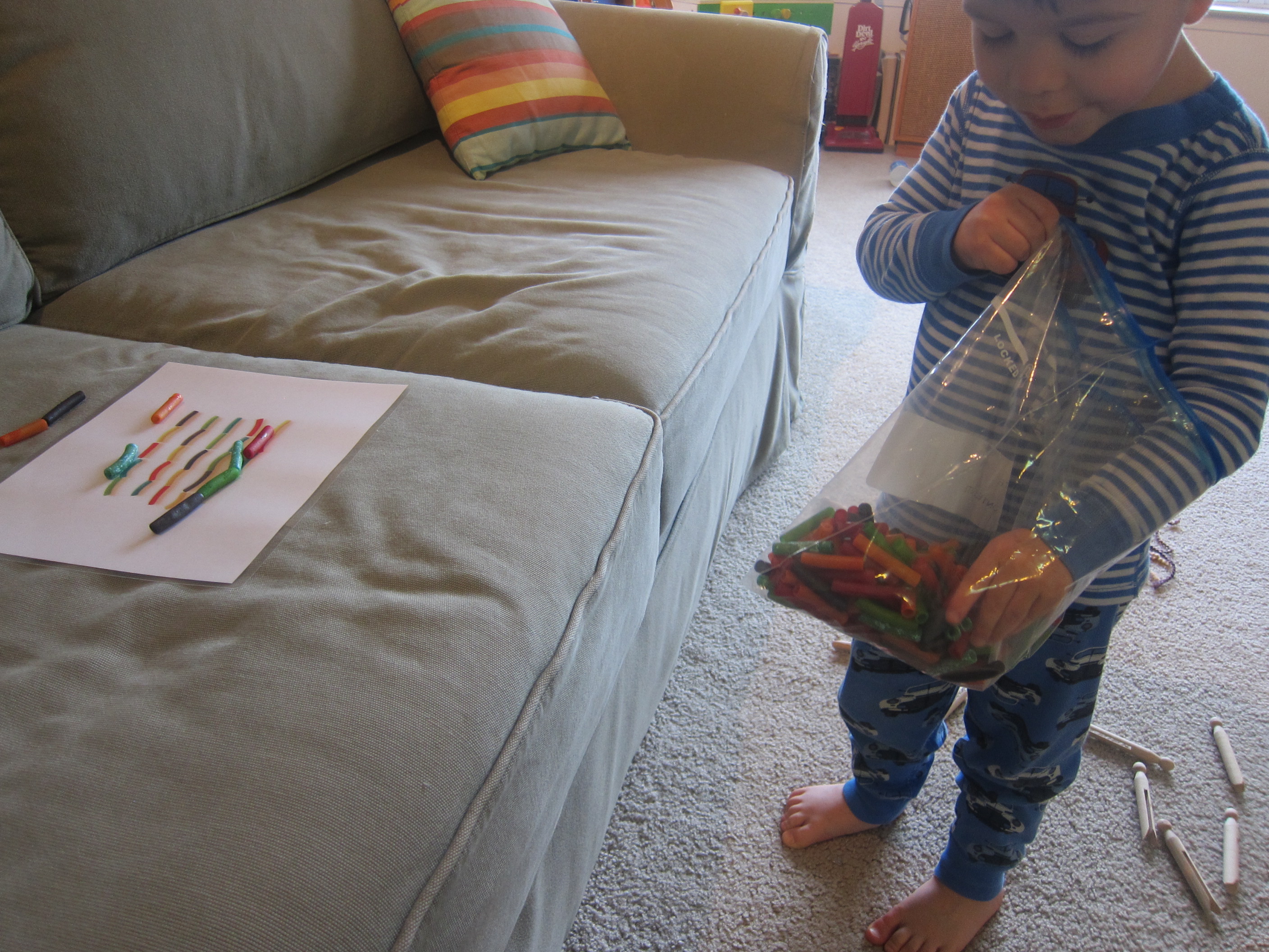 Pasta Bead Sequencing – joyful parenting