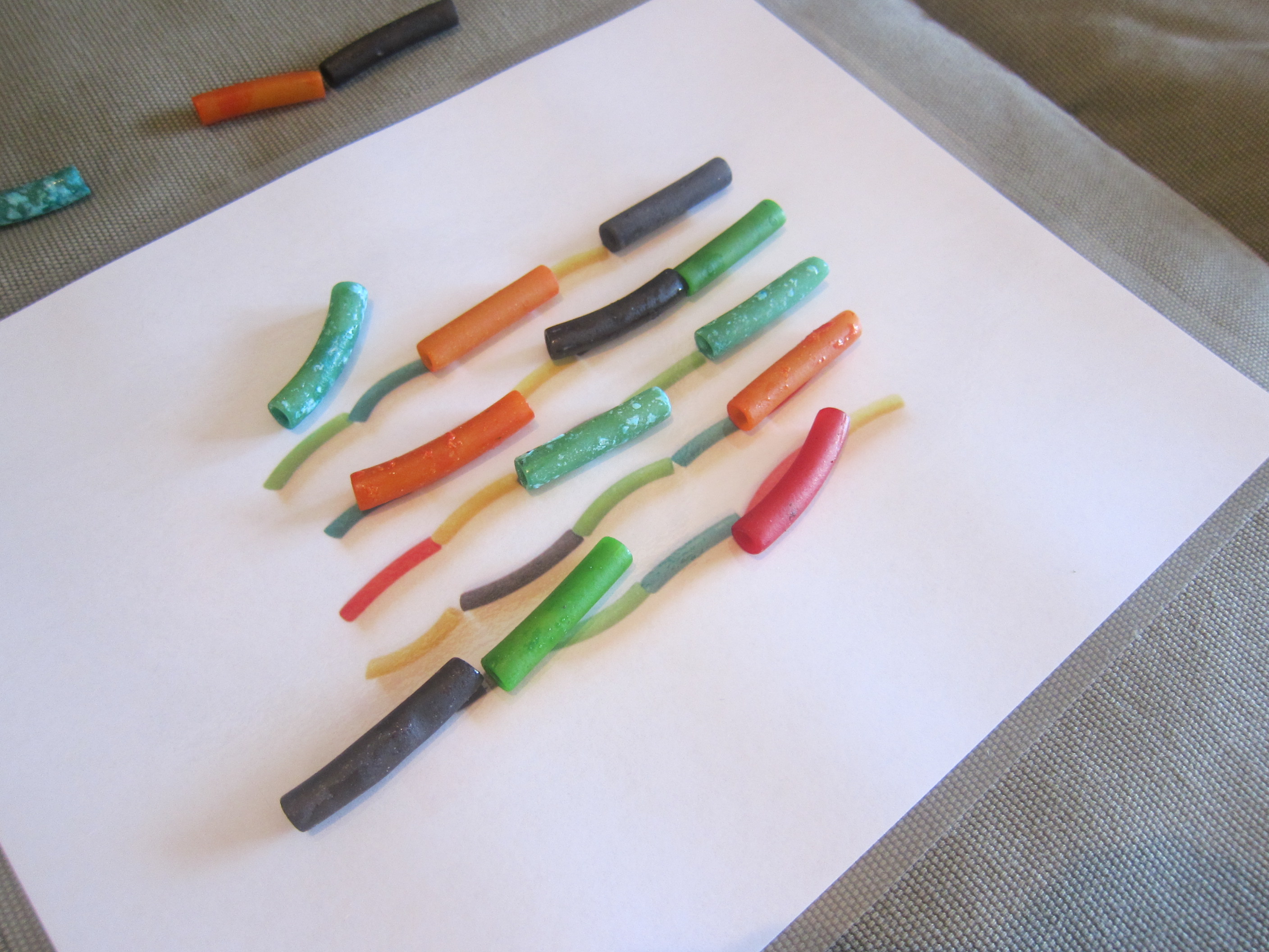 Pasta Bead Sequencing – joyful parenting
