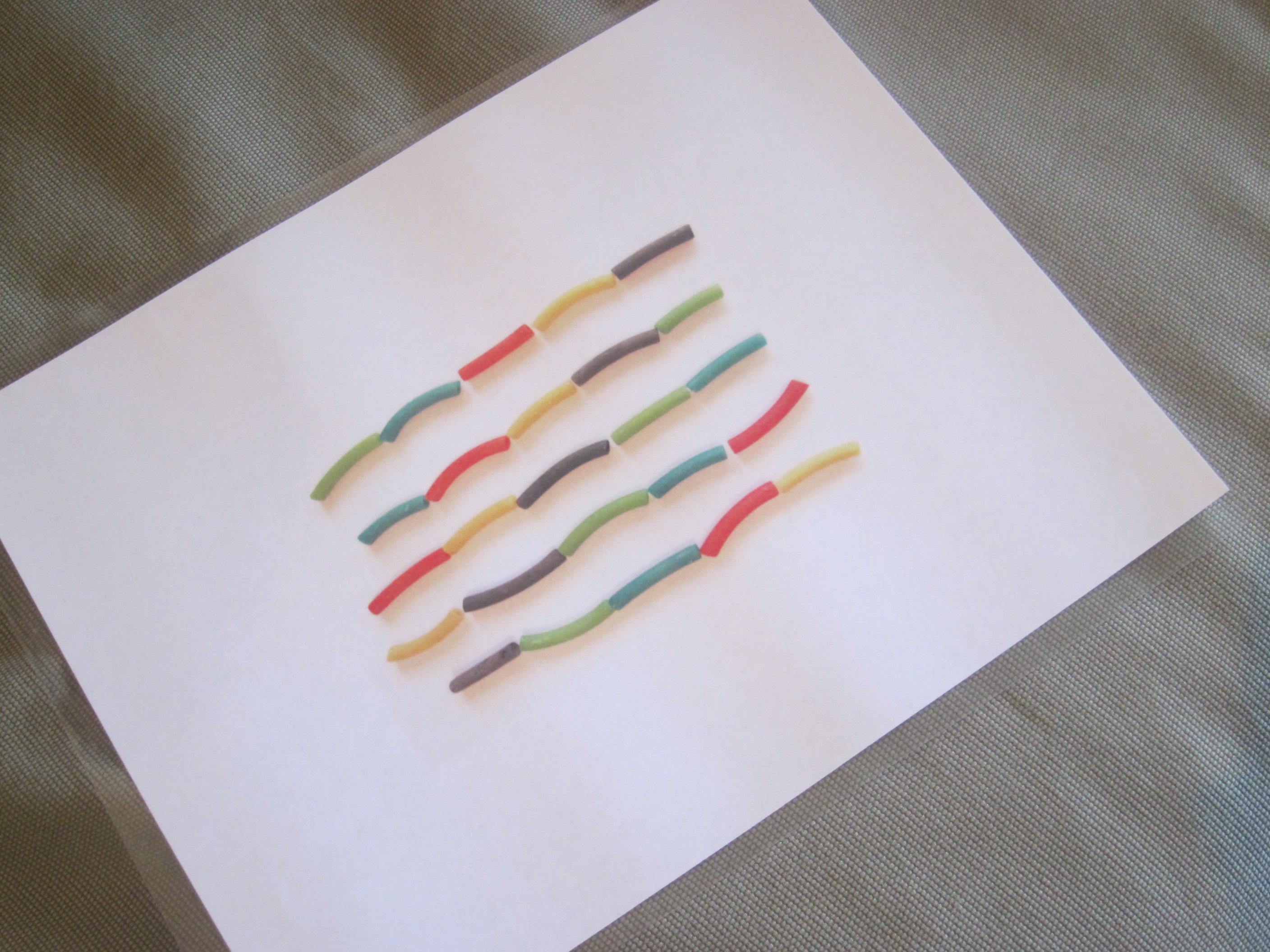 Pasta Bead Sequencing – joyful parenting