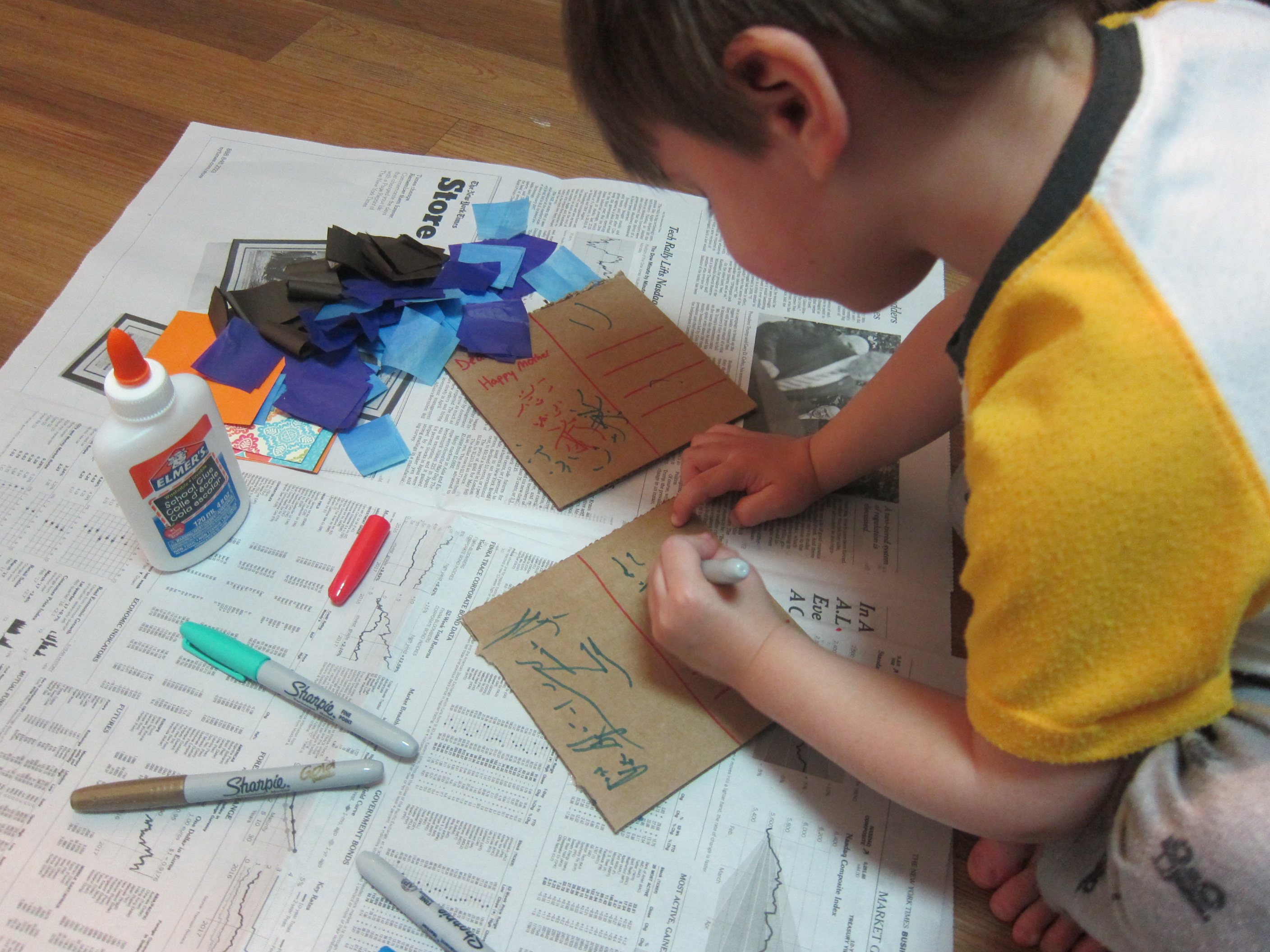 Cardboard Postcard – joyful parenting