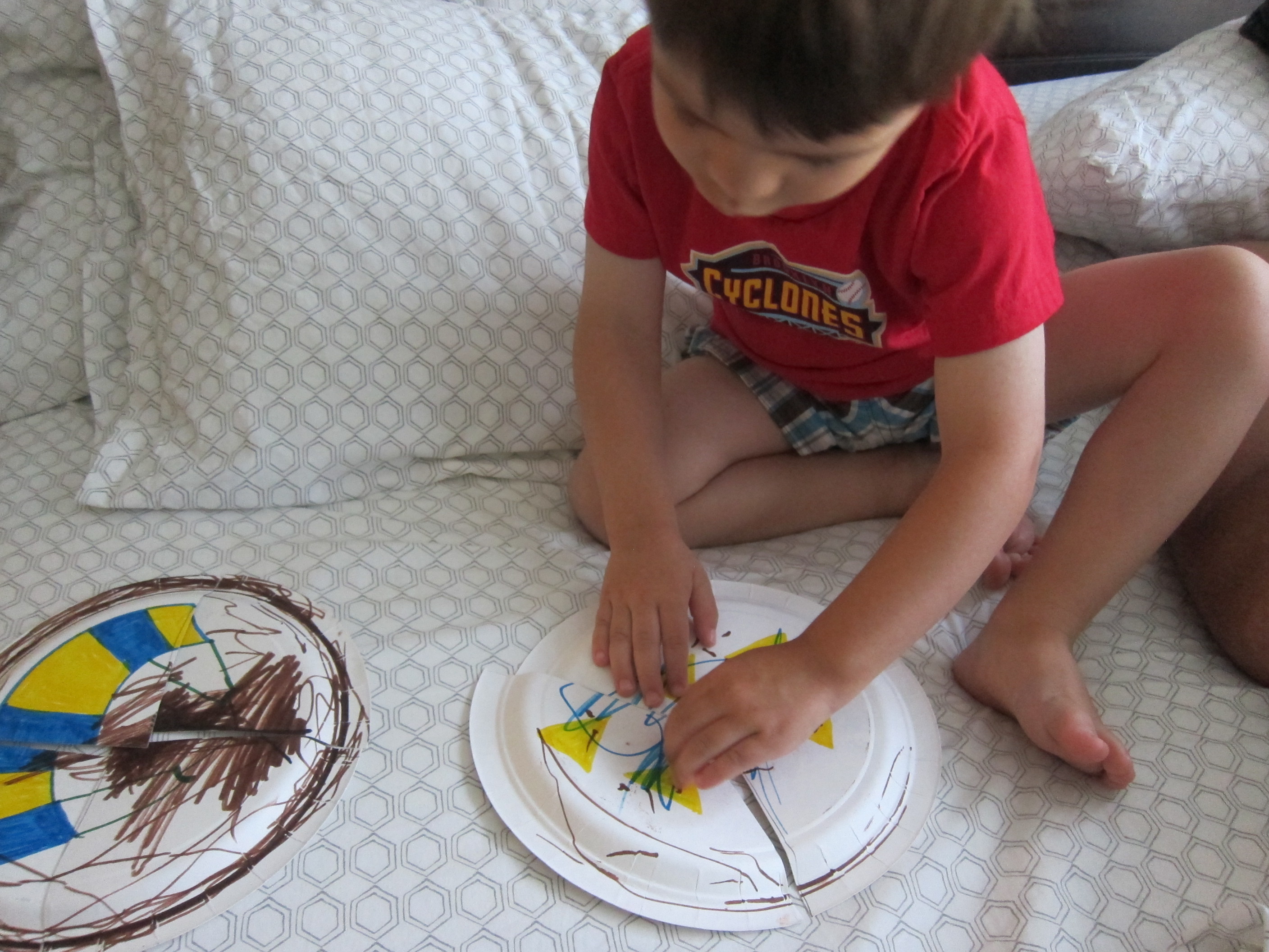 Paper Plate Fraction Puzzles – joyful parenting