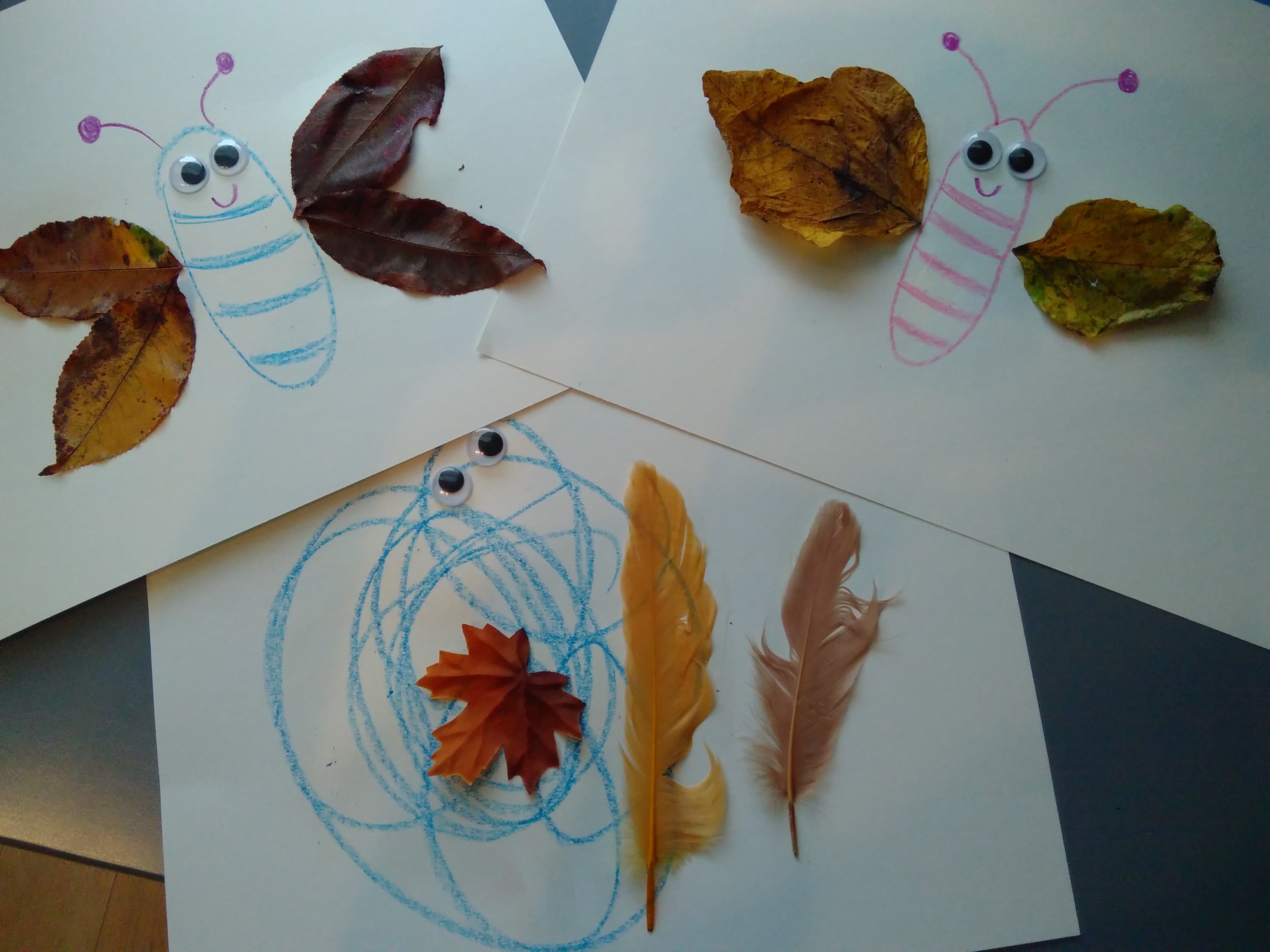 Leaf Drawings – joyful parenting
