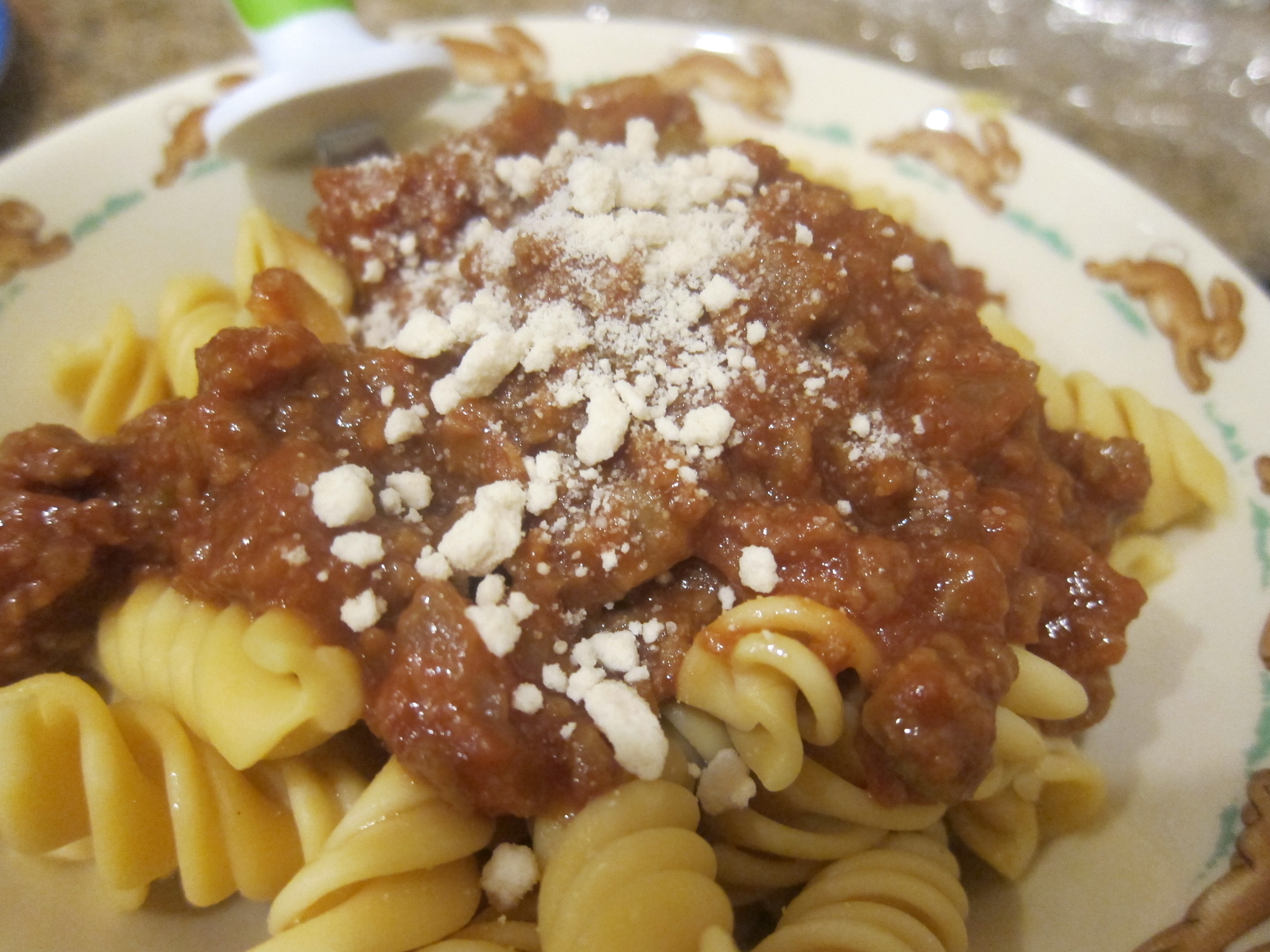 Rotini with Bolognese Sauce – joyful parenting