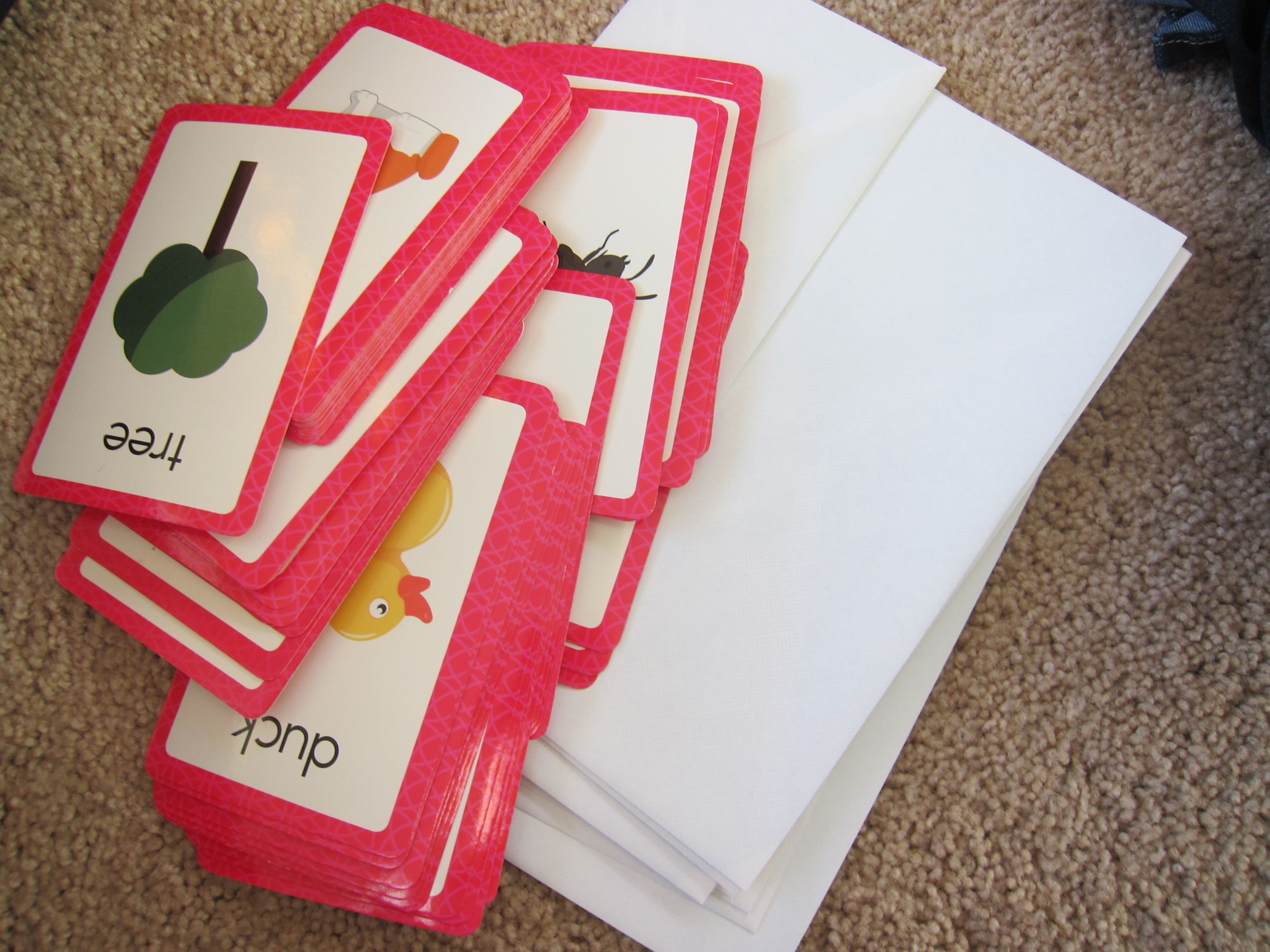 Flashcards in Envelopes – joyful parenting