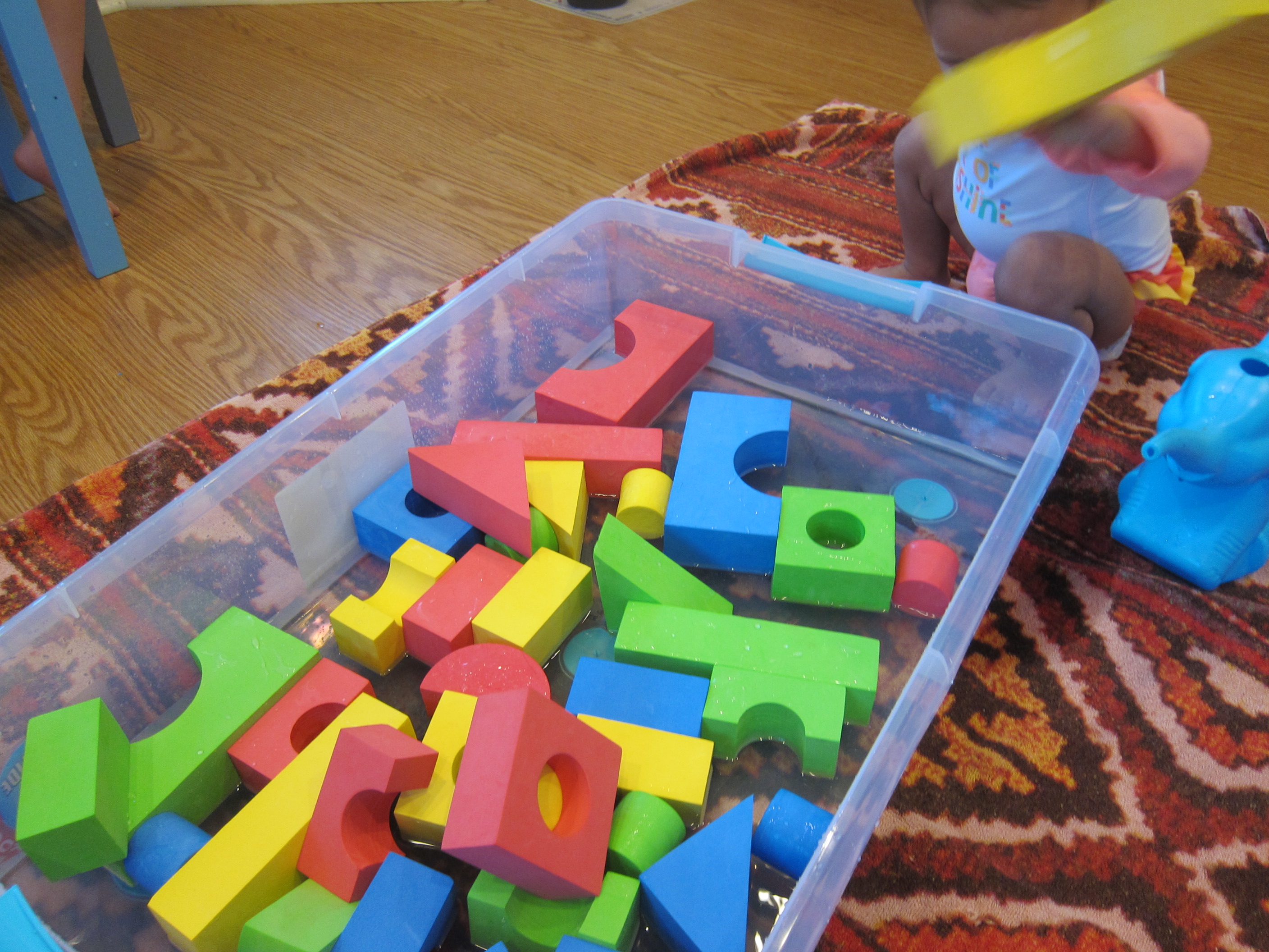 Foam Blocks in Water – joyful parenting