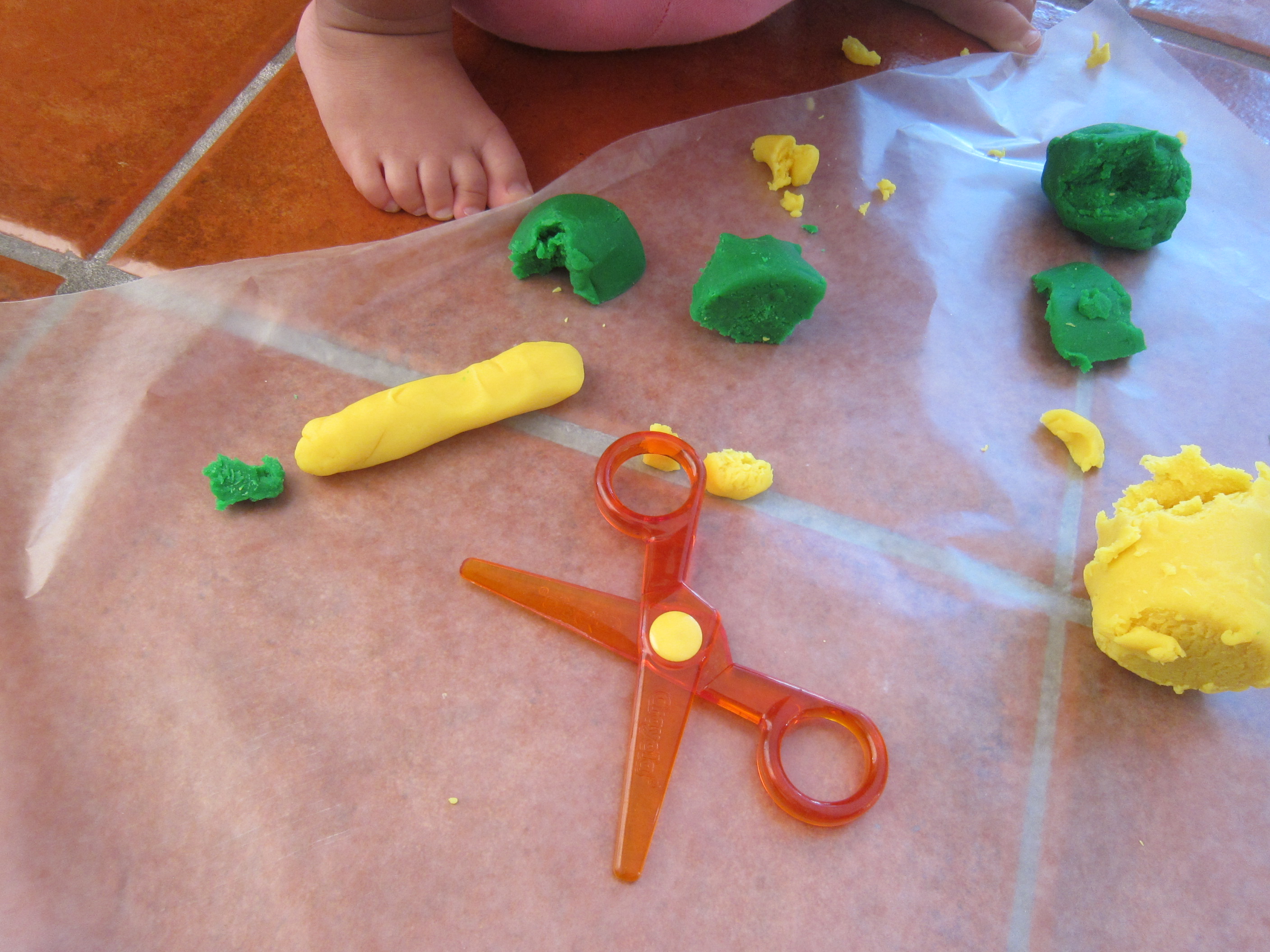 First Cutting Activity: Play Dough – joyful parenting