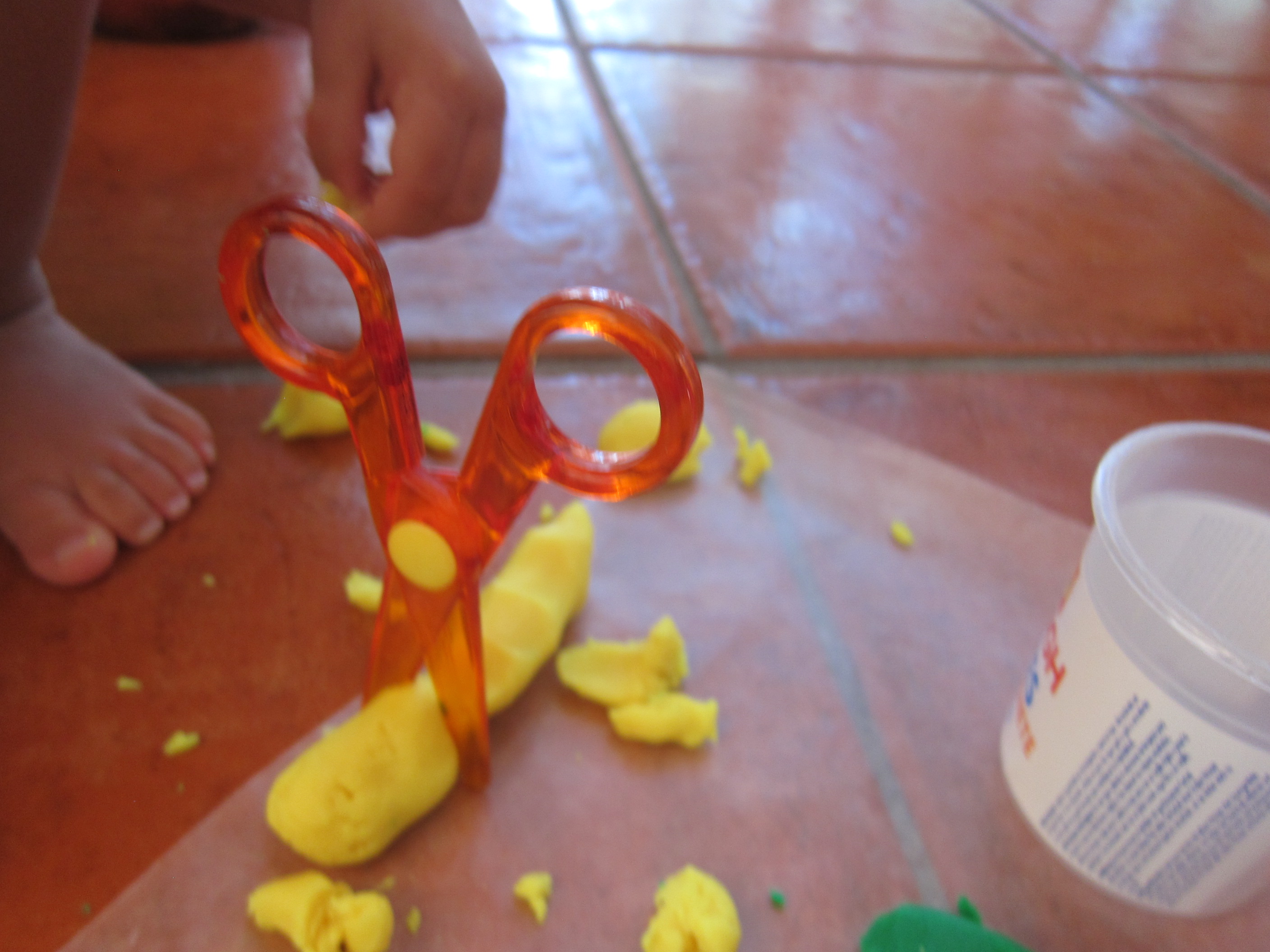 First Cutting Activity: Play Dough – joyful parenting