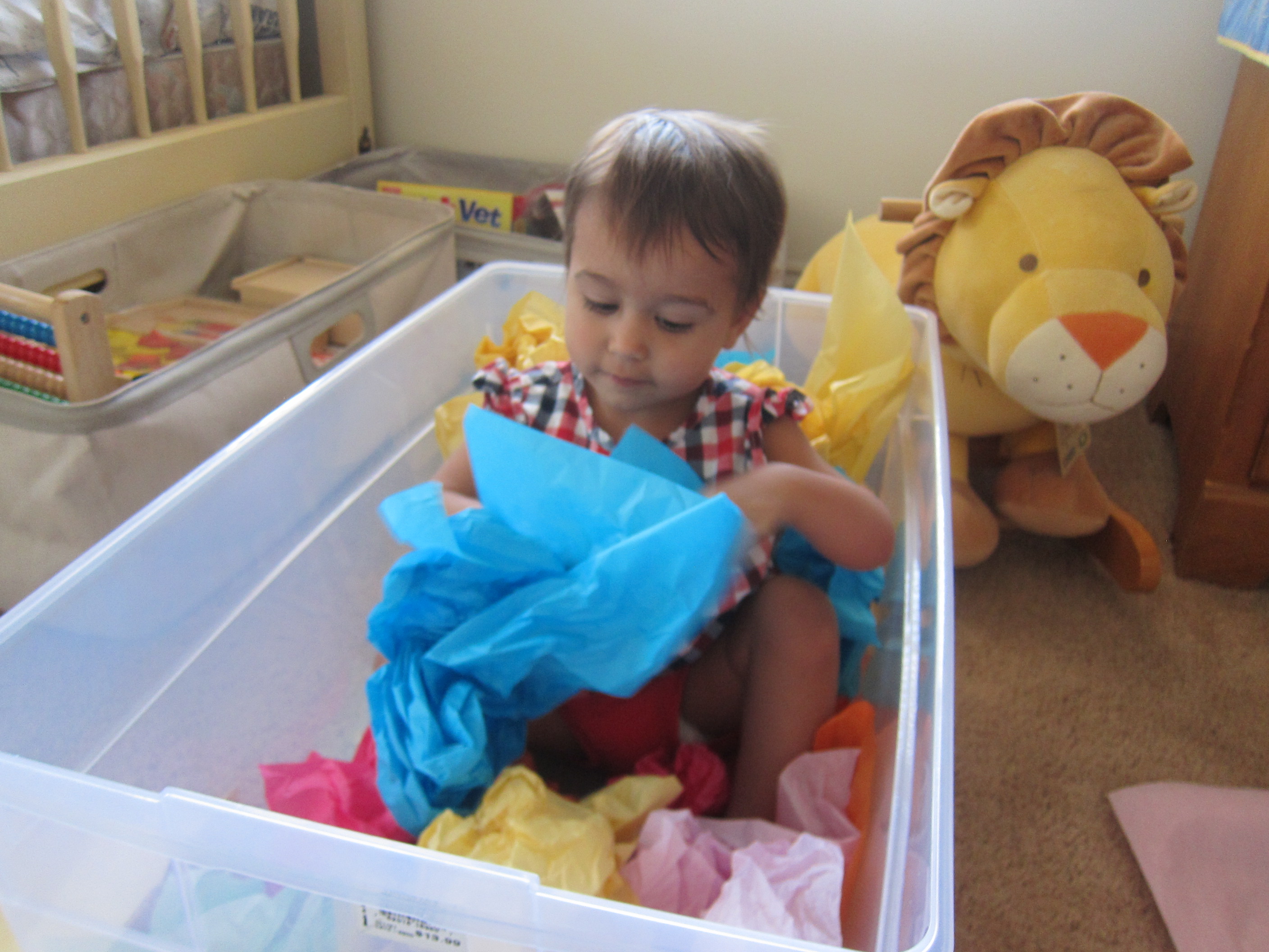 Giant Tissue Paper Sensory Bin – joyful parenting
